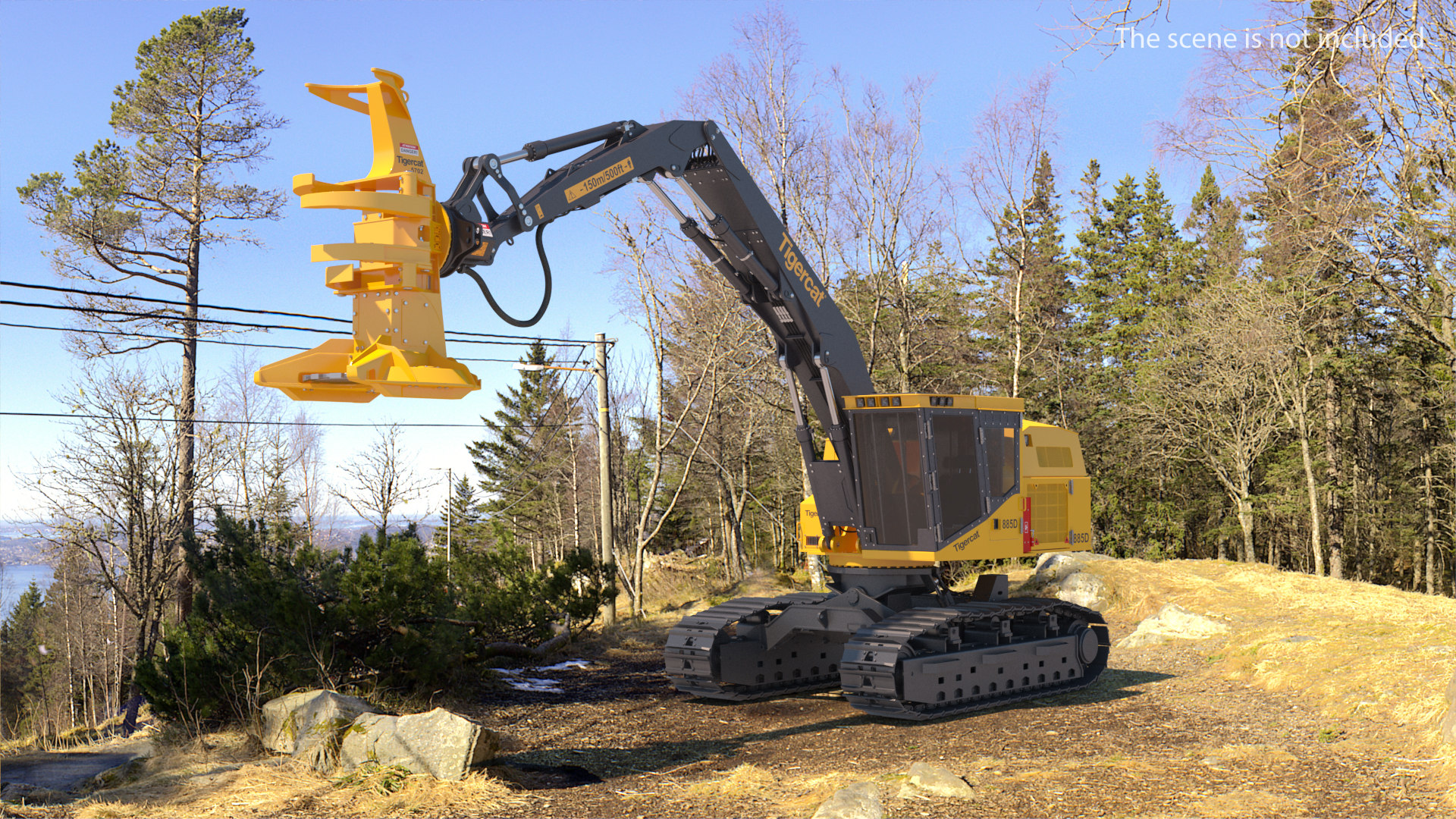 Tigercat 855d tracked feller 3D model - TurboSquid 1487499
