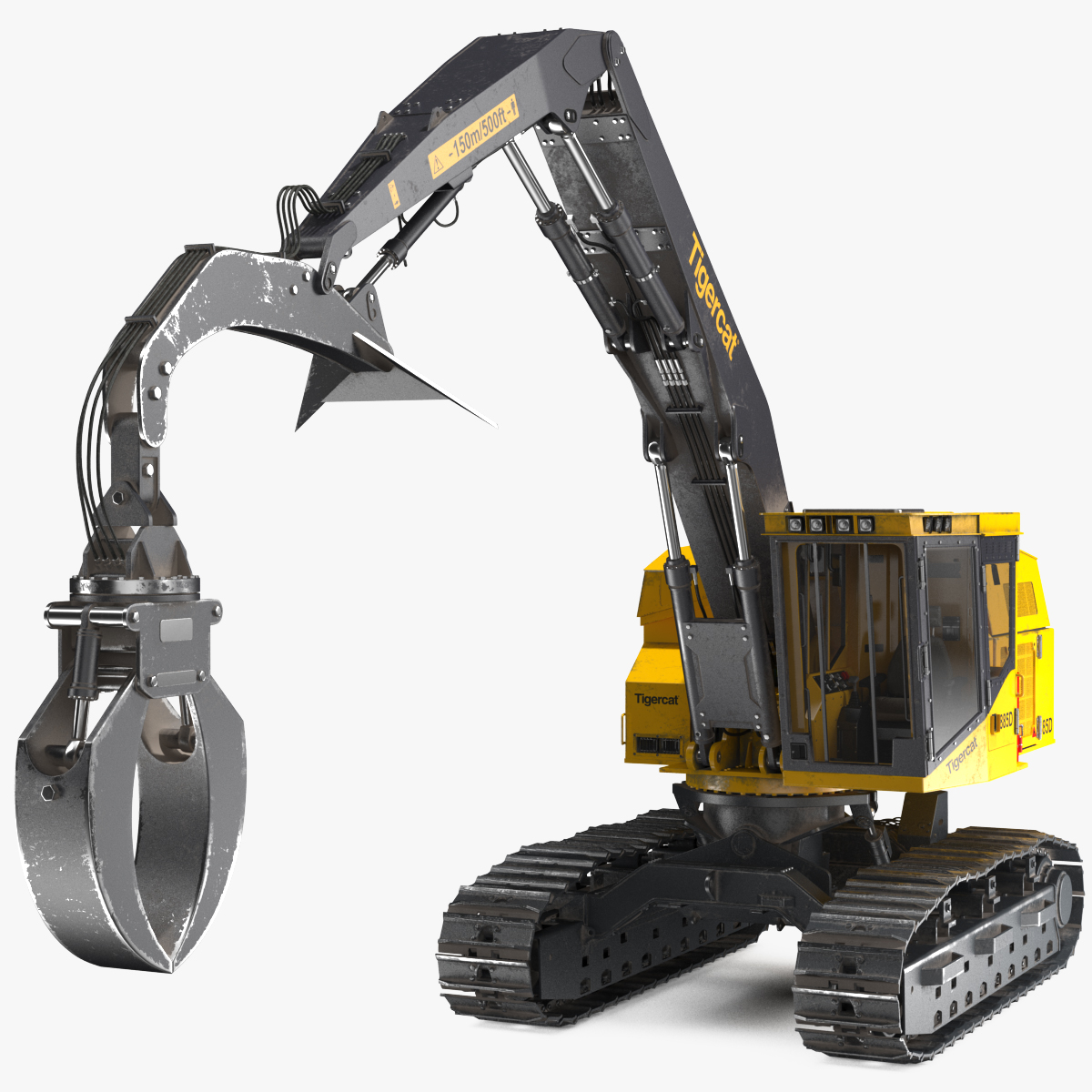 3D tigercat 855d tracked knuckleboom model - TurboSquid 1487526