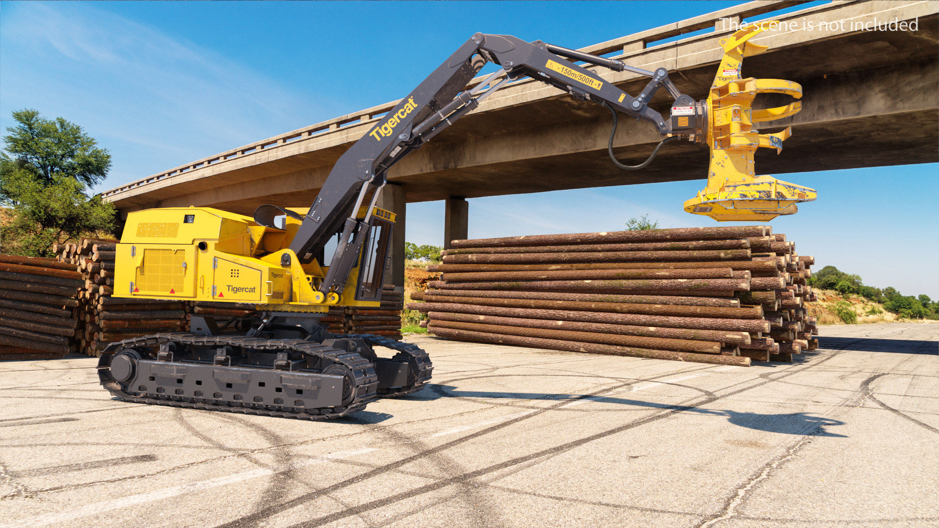 Tigercat 855d tracked feller 3D model - TurboSquid 1487502