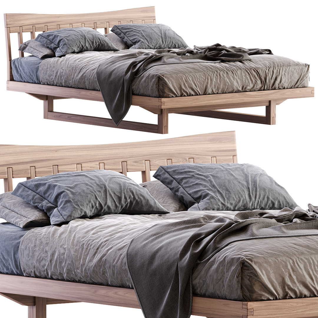 Bam wood bed 3D model - TurboSquid 1487545