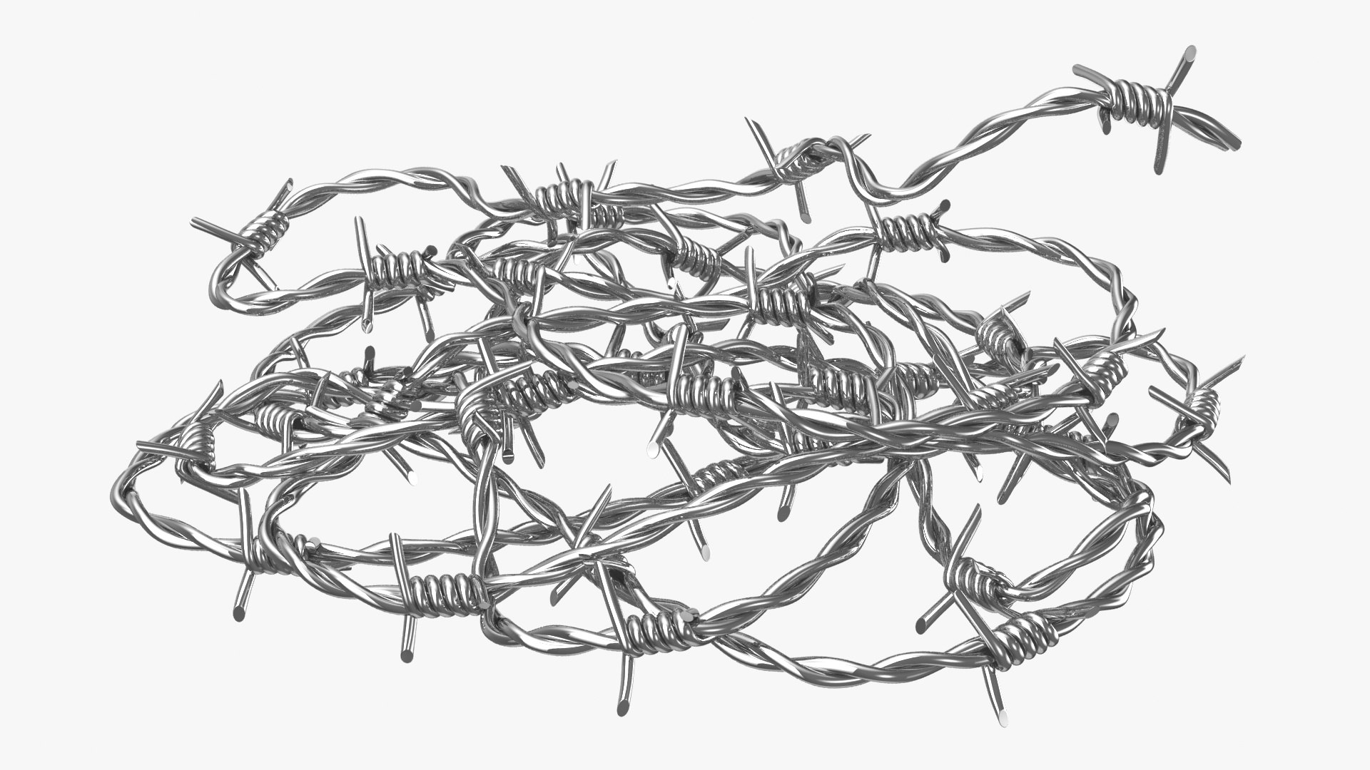 Realistic diy barbed wire model - TurboSquid 1484356