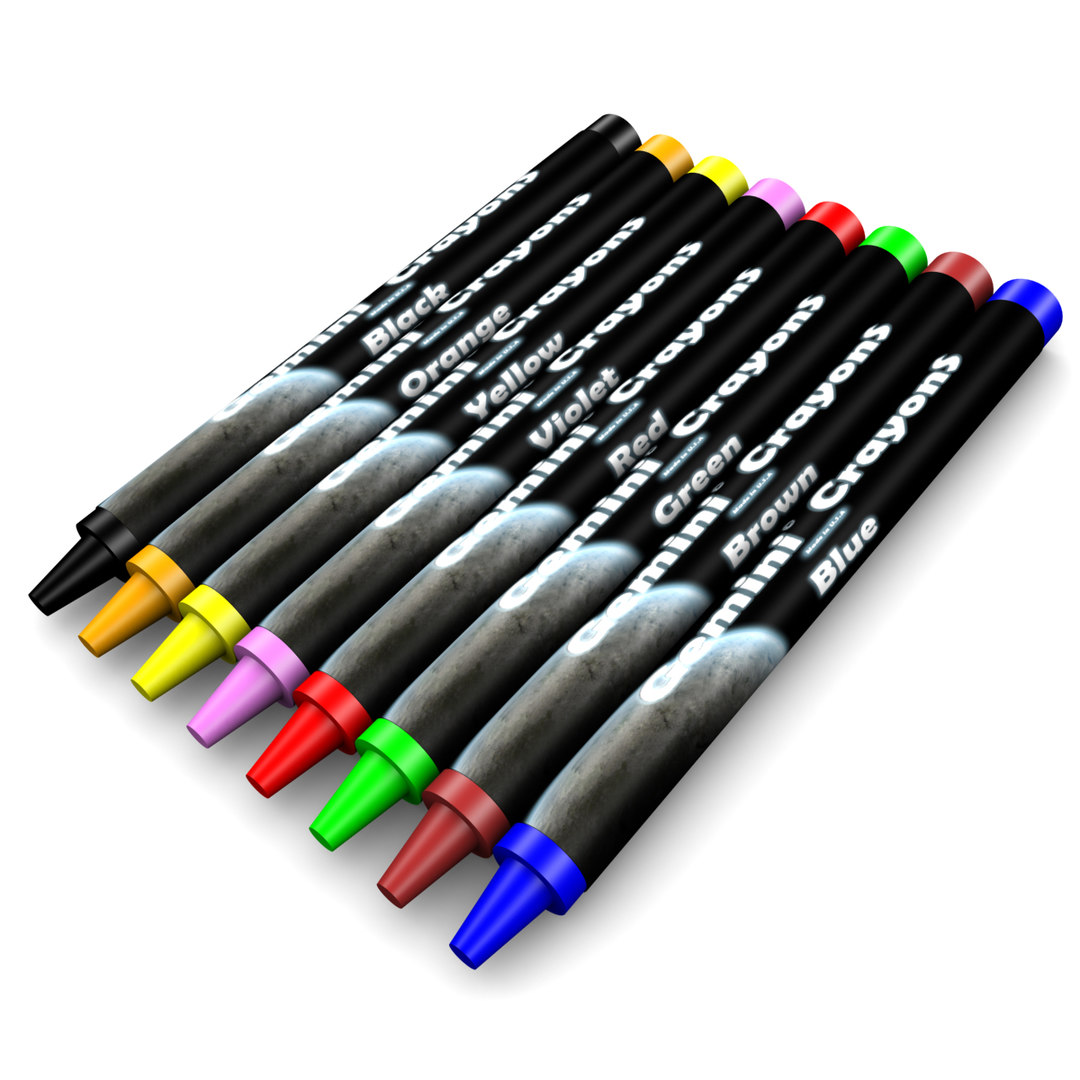 3D crayons colors - TurboSquid 1487621