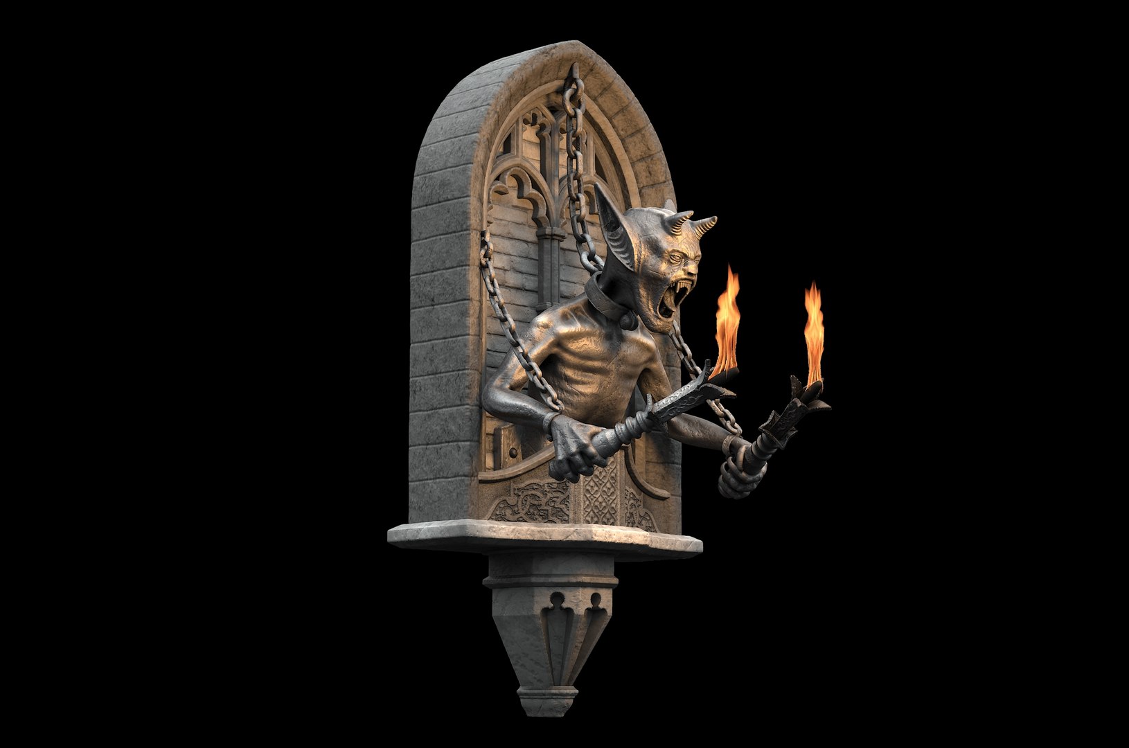 3D gothic demon - TurboSquid 1487679