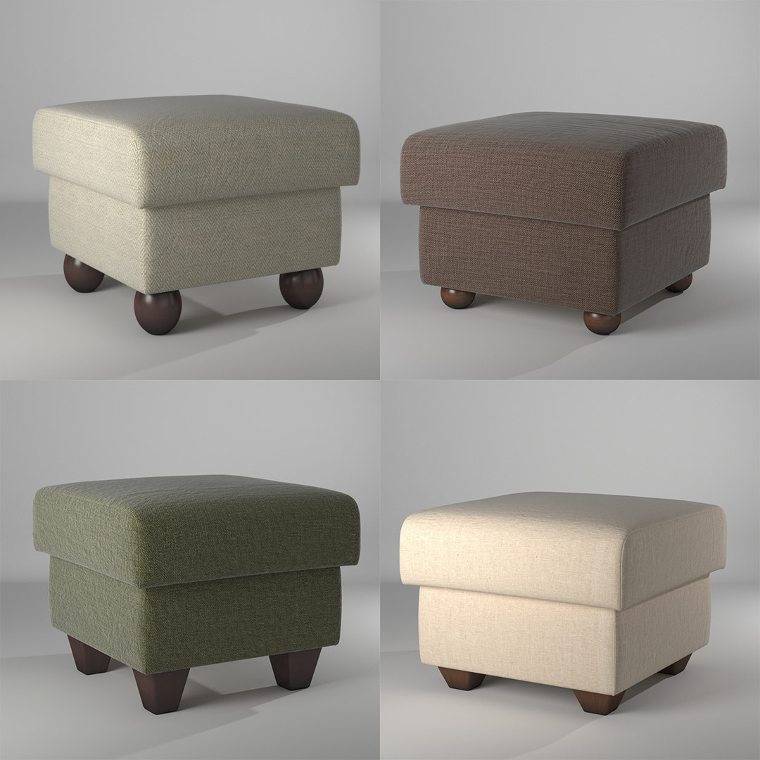 Poofs set 4 items 3D model - TurboSquid 1487958