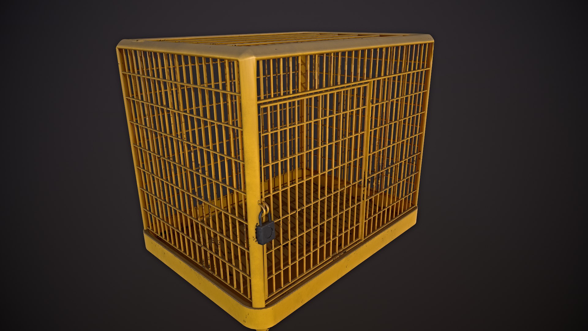 Iron cage - yellow 3D - TurboSquid 1488068