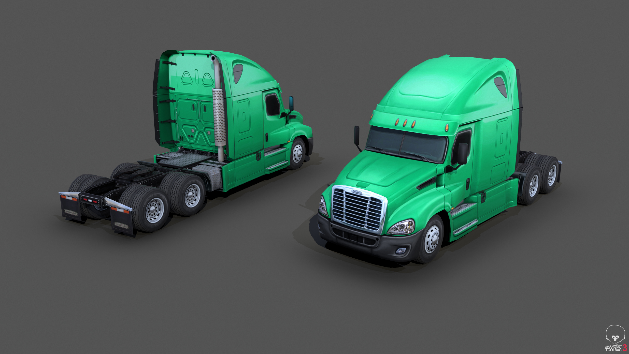 3D freightliner cascadia semi truck model - TurboSquid 1488139