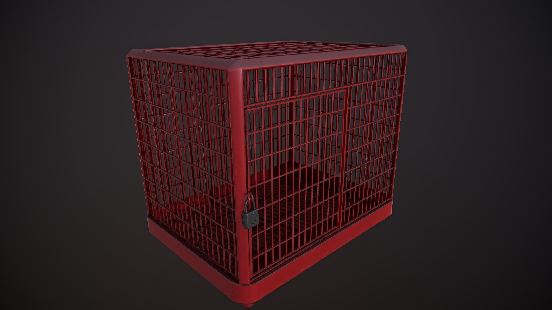 Cage - red 2k 3D model - TurboSquid 1488200