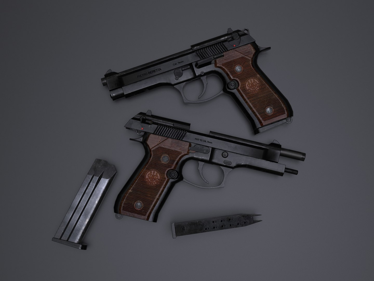 Beretta m92 3D model - TurboSquid 1488204