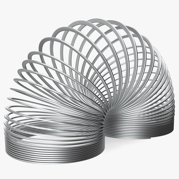 3D metal toy spring curved - TurboSquid 1488352