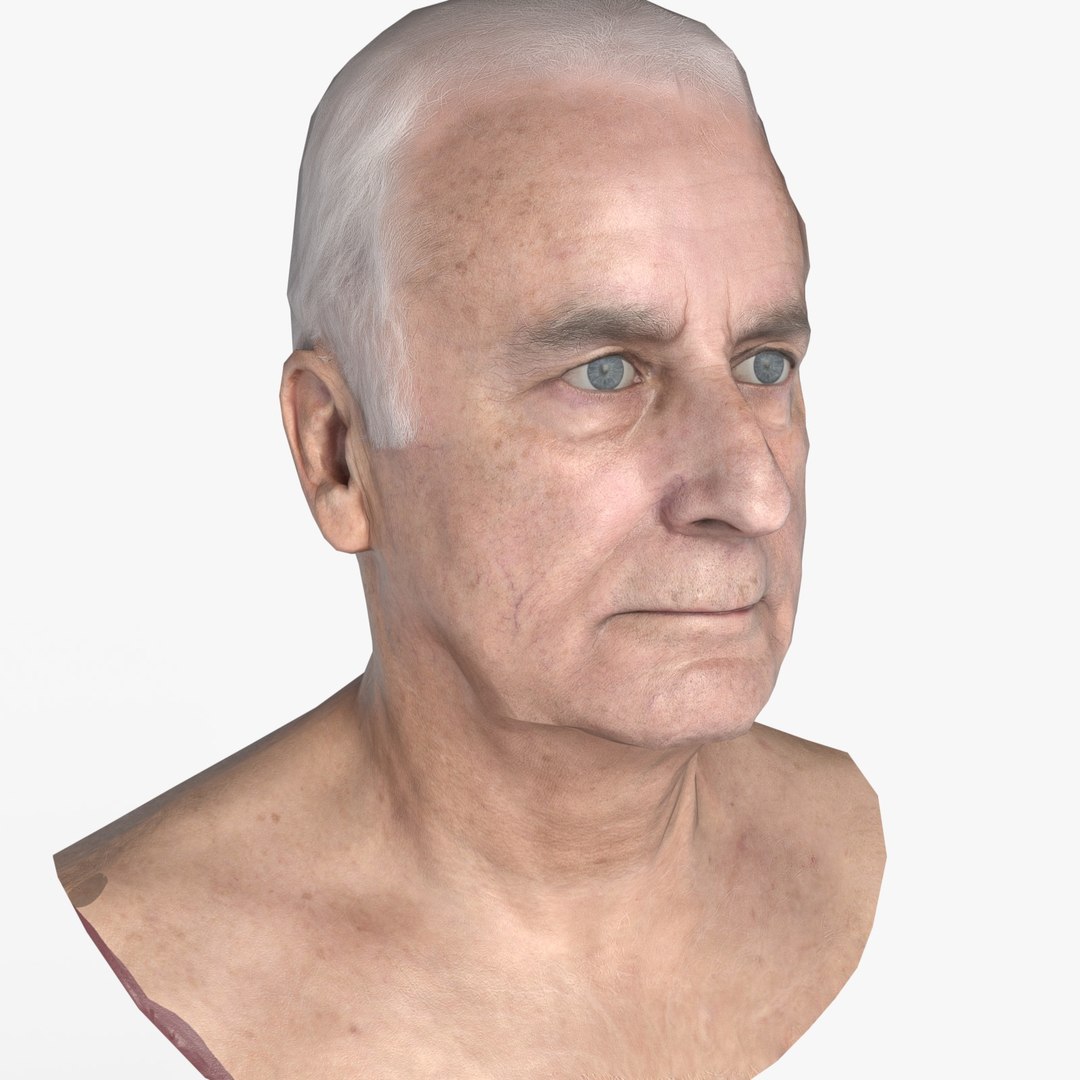 3D older male head model - TurboSquid 1488070