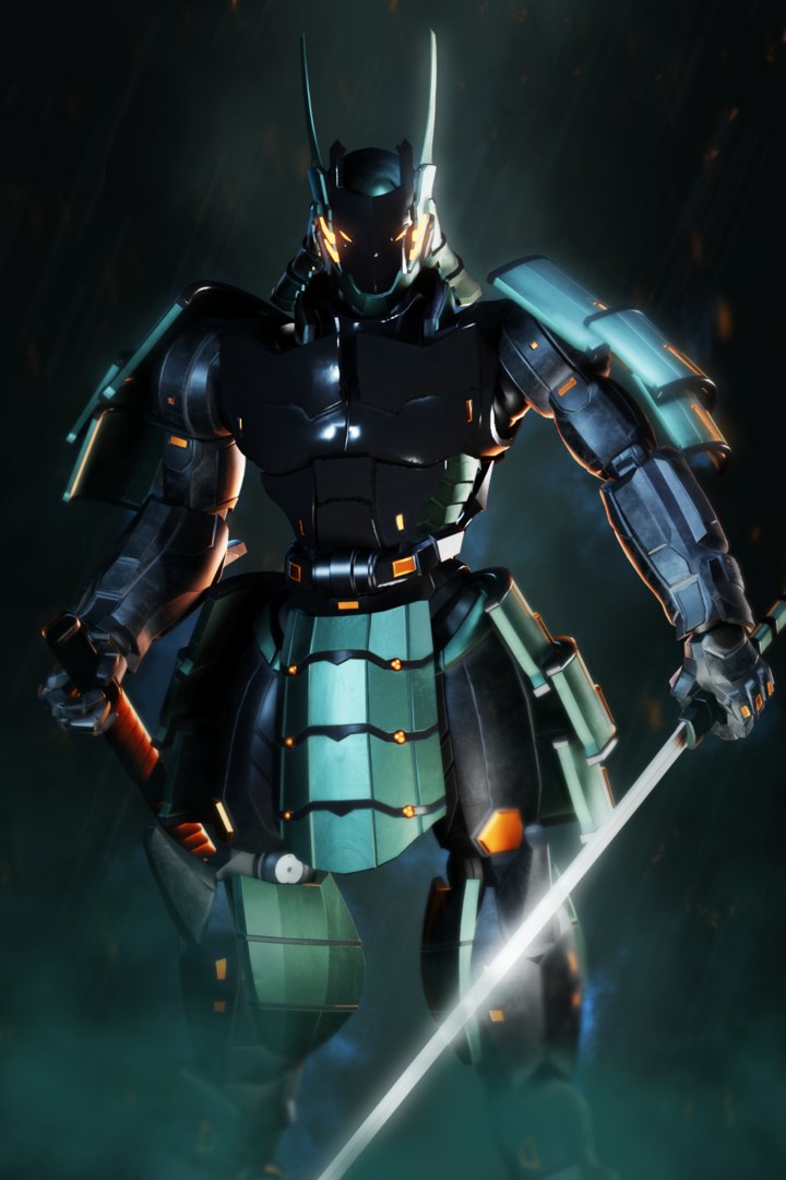 Samurai robot character asset 3D - TurboSquid 1488338