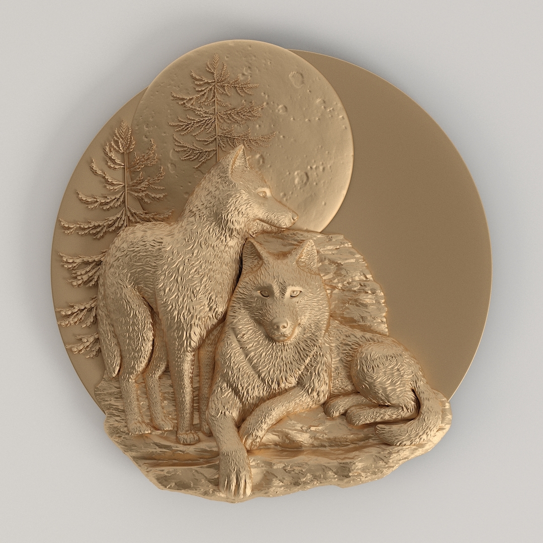 Bas-relief wolves 3D model - TurboSquid 1488752