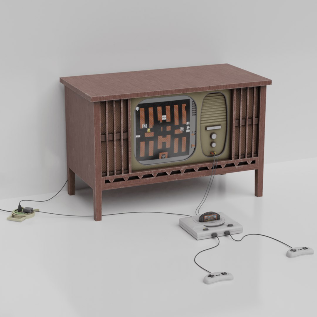 Retro video console games 3D model - TurboSquid 1488756