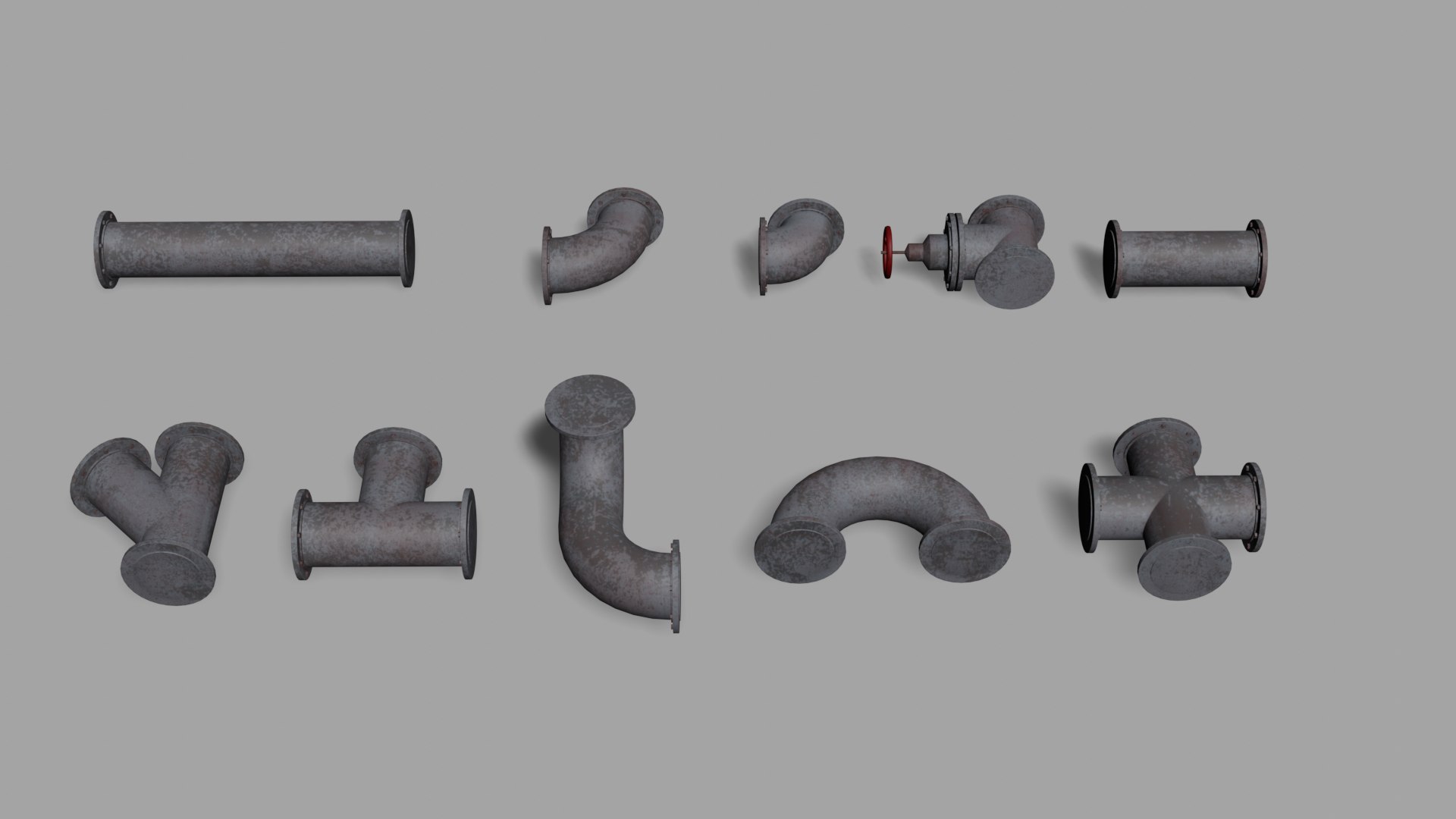 3D modular pipe pack - TurboSquid 1488806