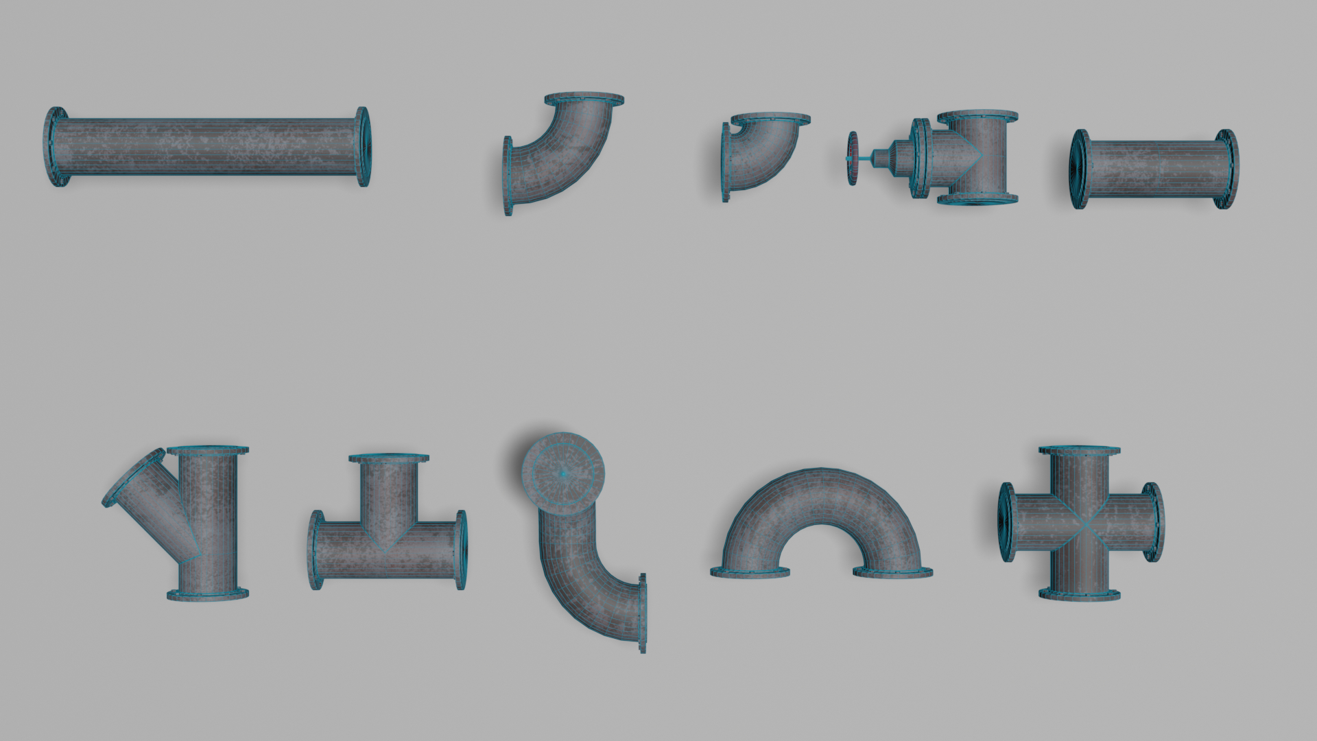 3D modular pipe pack - TurboSquid 1488806