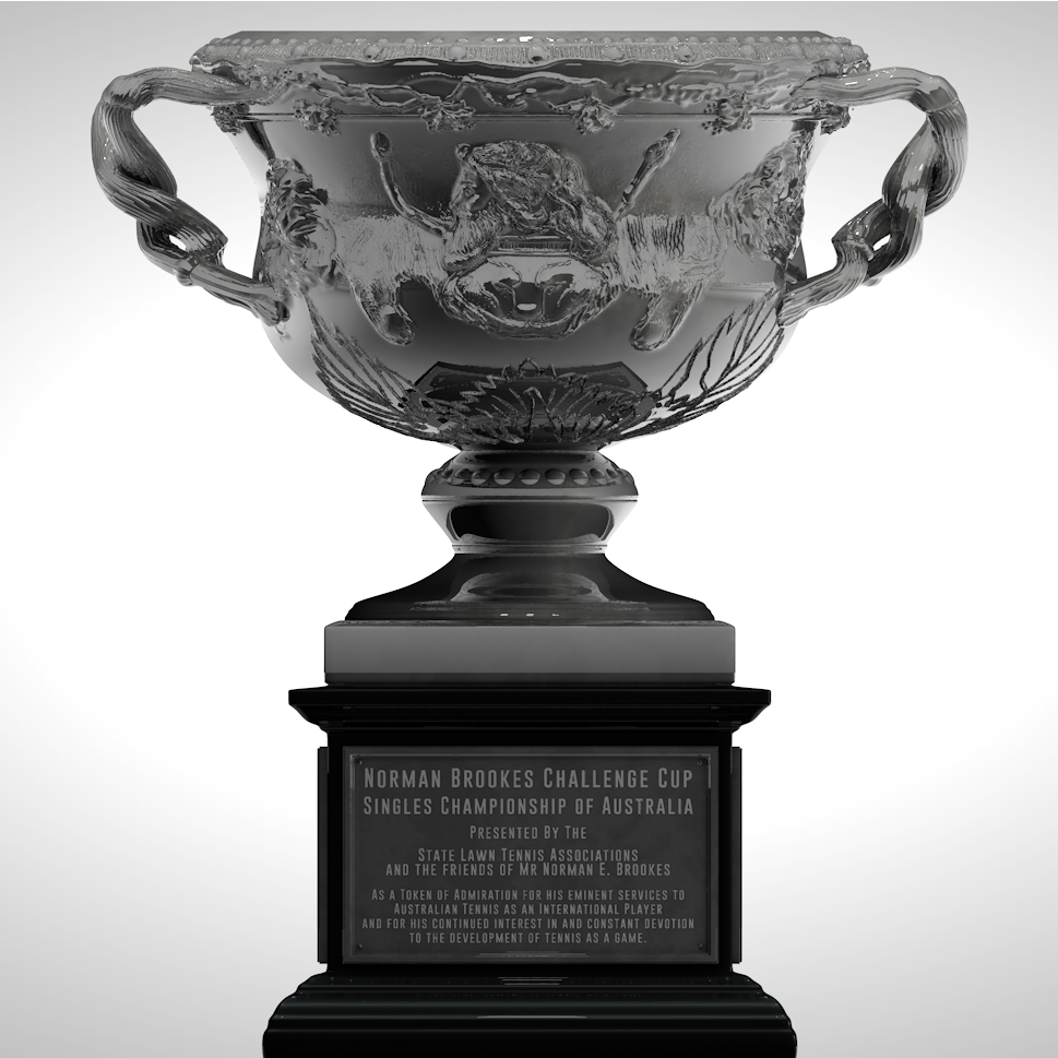 Troféu de Solteiro do Aberto da Austrália para Homens e Mulheres_L506 ...