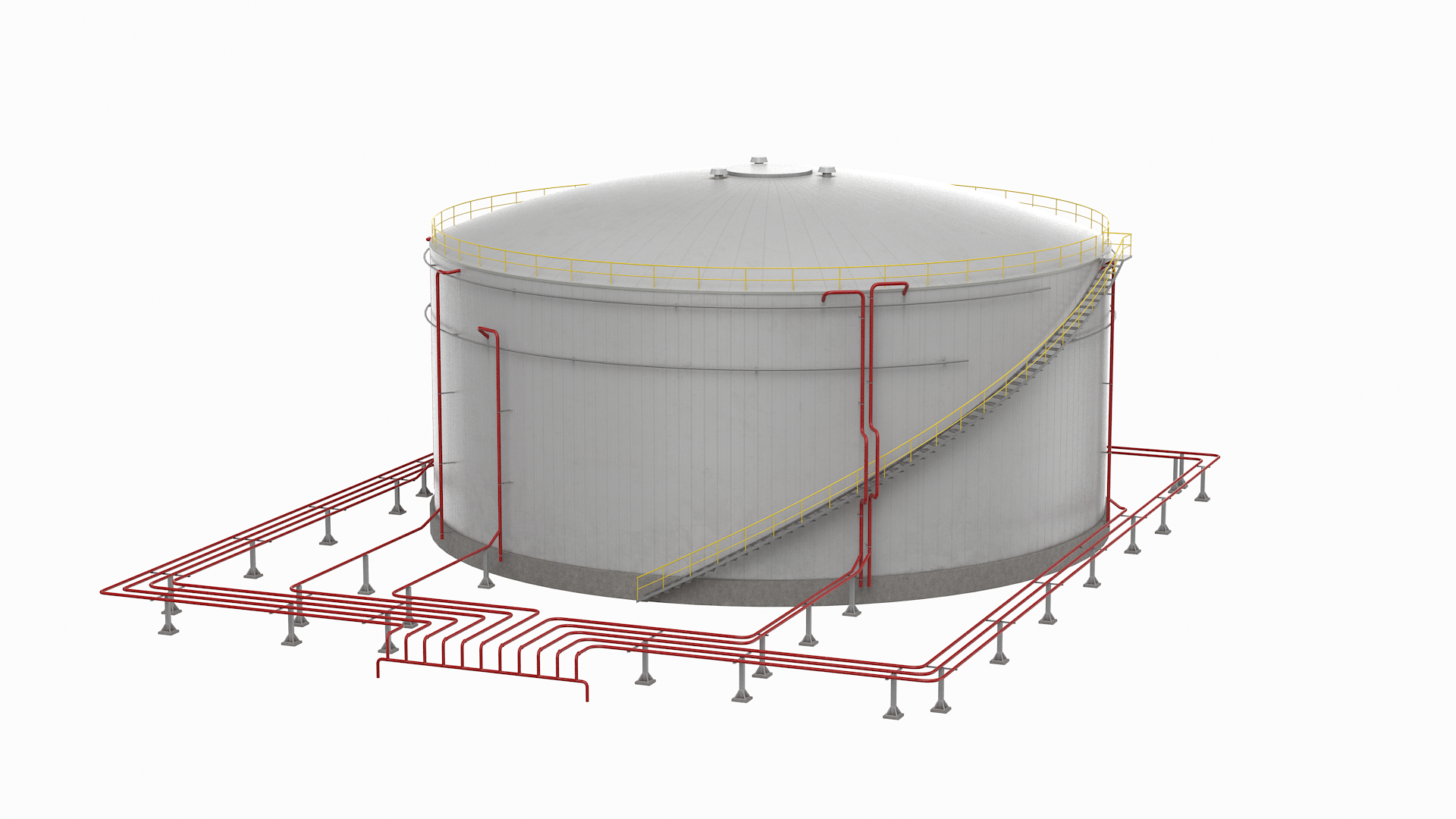 Refinery tank model - TurboSquid 1490607