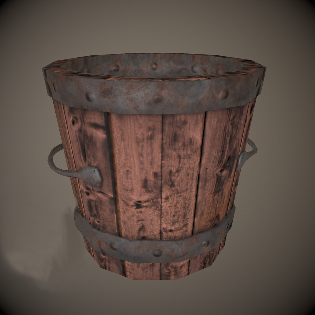 Wooden bucket 3D - TurboSquid 1489377