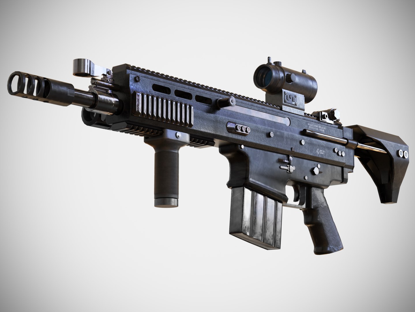 3D fn scar - details model - TurboSquid 1489155