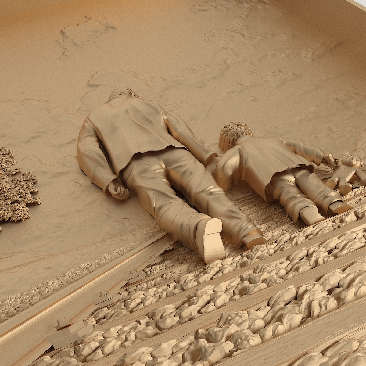 Bas-relief father son 3D model - TurboSquid 1489696