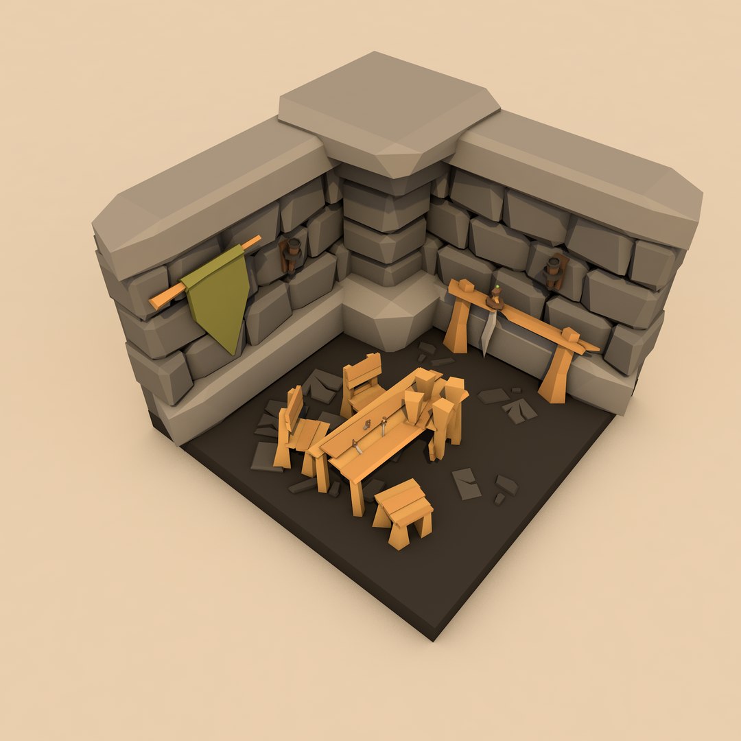 Dungeon room 3D model - TurboSquid 1489919