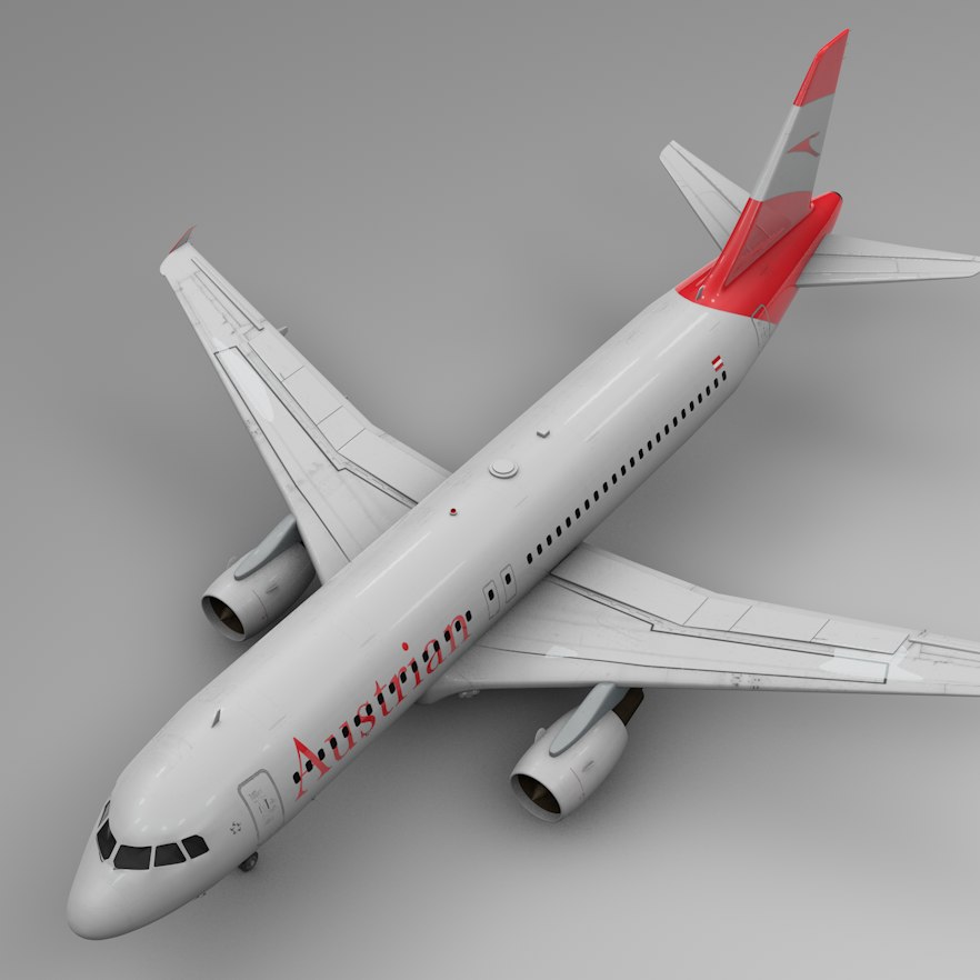 AUSTRIAN Airlines Airbus A320 L518 3D-Modell - TurboSquid 1490064
