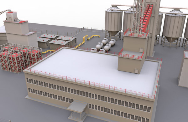 Industrial plant 3D model - TurboSquid 1490125