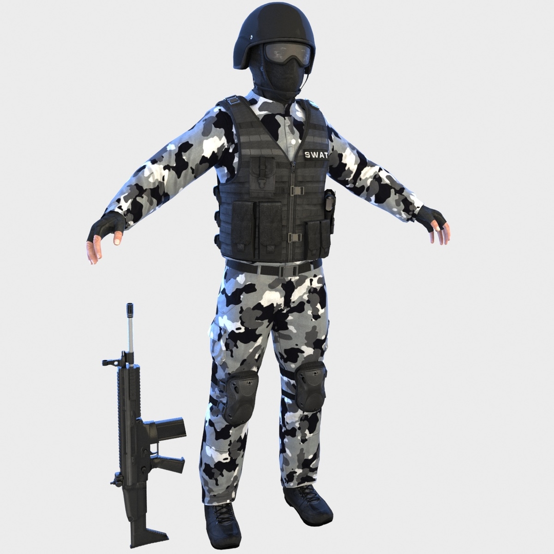 3D swat soldier 4k model - TurboSquid 1490242