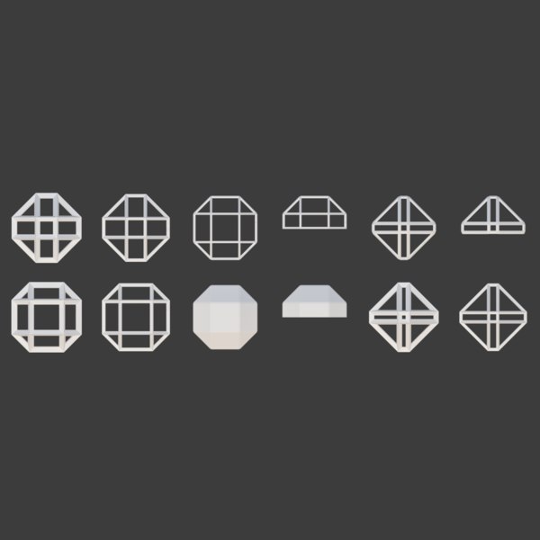 3D beveled cube wireframe - TurboSquid 1490323