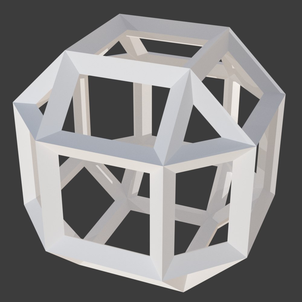 3D beveled cube wireframe - TurboSquid 1490323