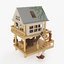 3D model wooden animals house - TurboSquid 1490371