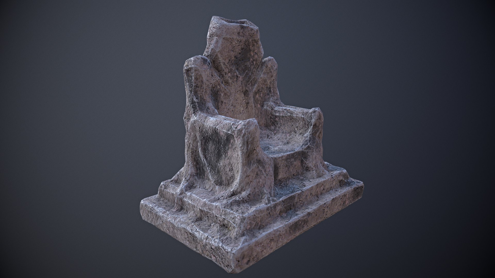 Stone throne - light model - TurboSquid 1490535