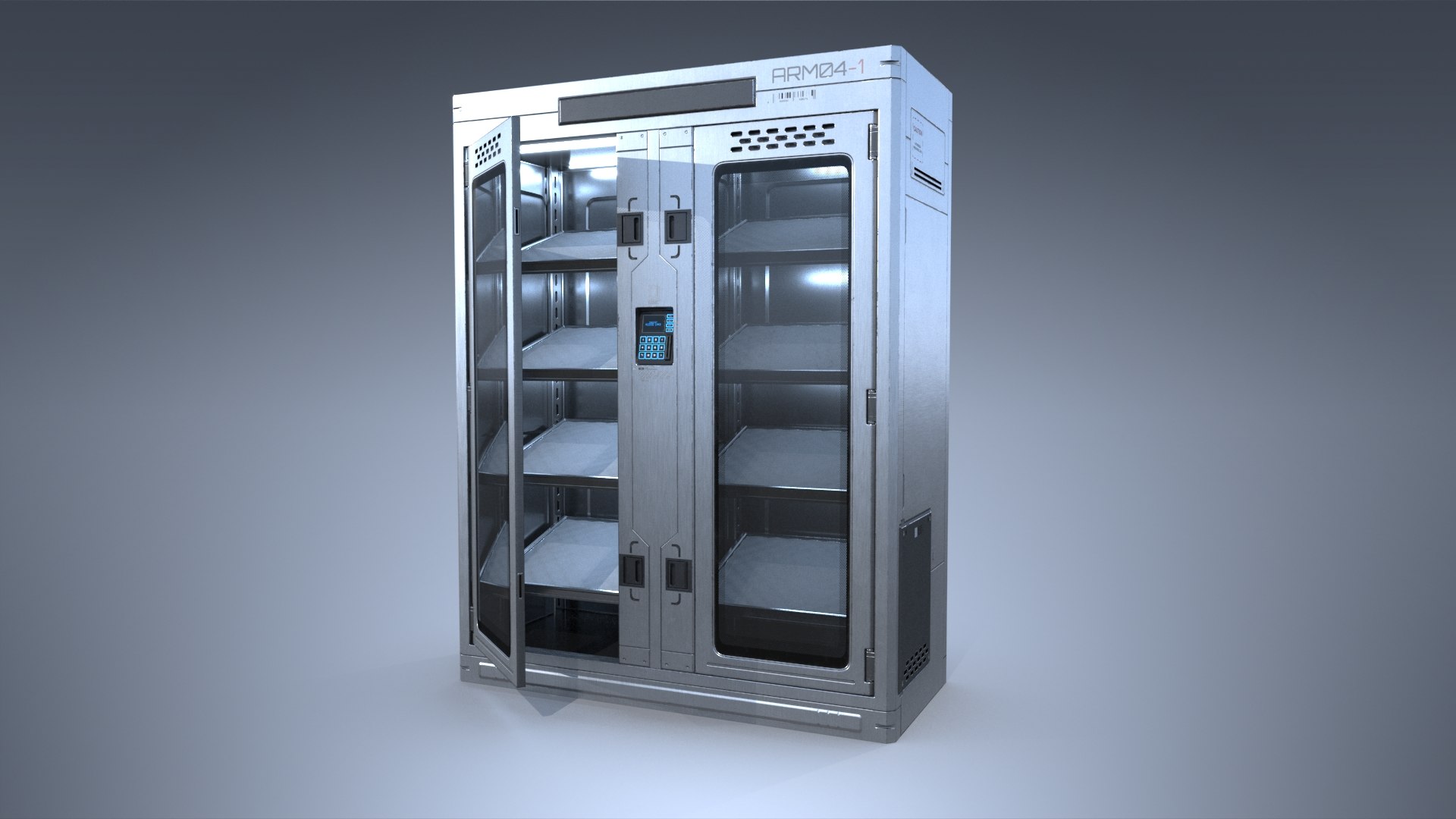 Ready sci-fi locker pbr model - TurboSquid 1490858