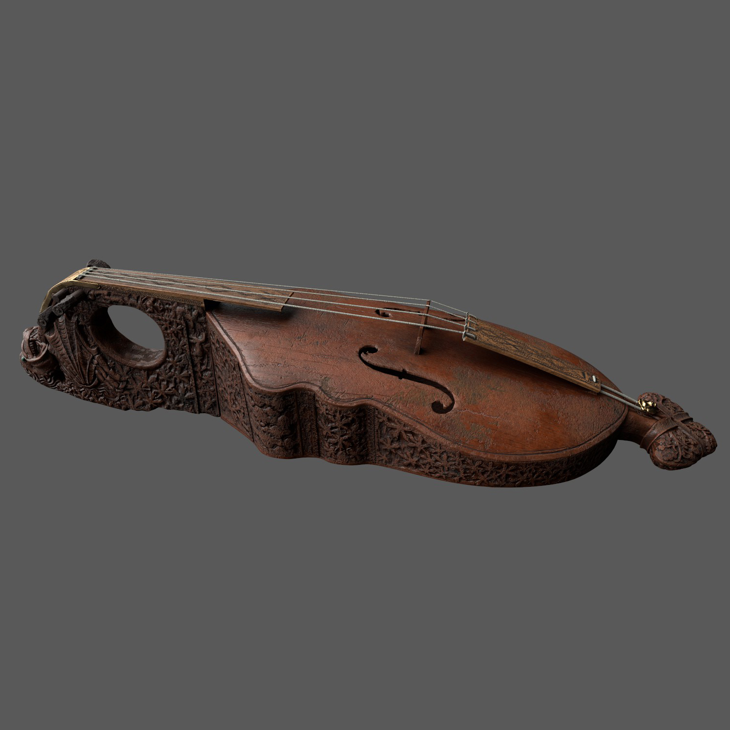 3D medieval citole - TurboSquid 1490831