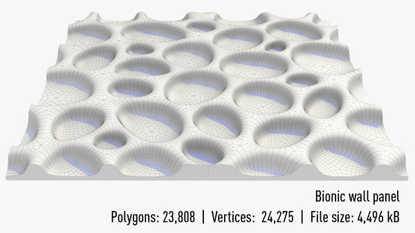 3D panel bionic model - TurboSquid 1490886