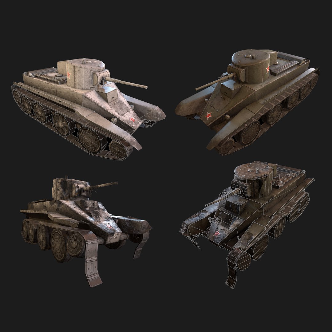 Bt-2 pbr ready tank 3D model - TurboSquid 1482420