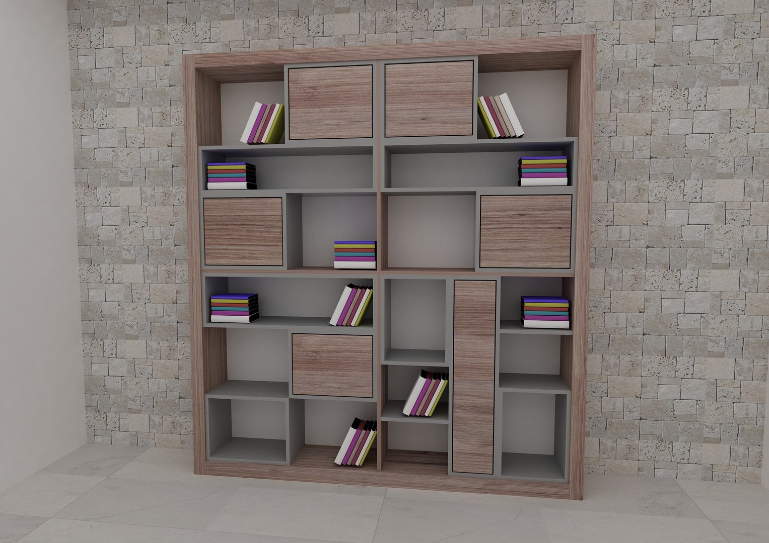 3D model bookshelf - TurboSquid 1491132