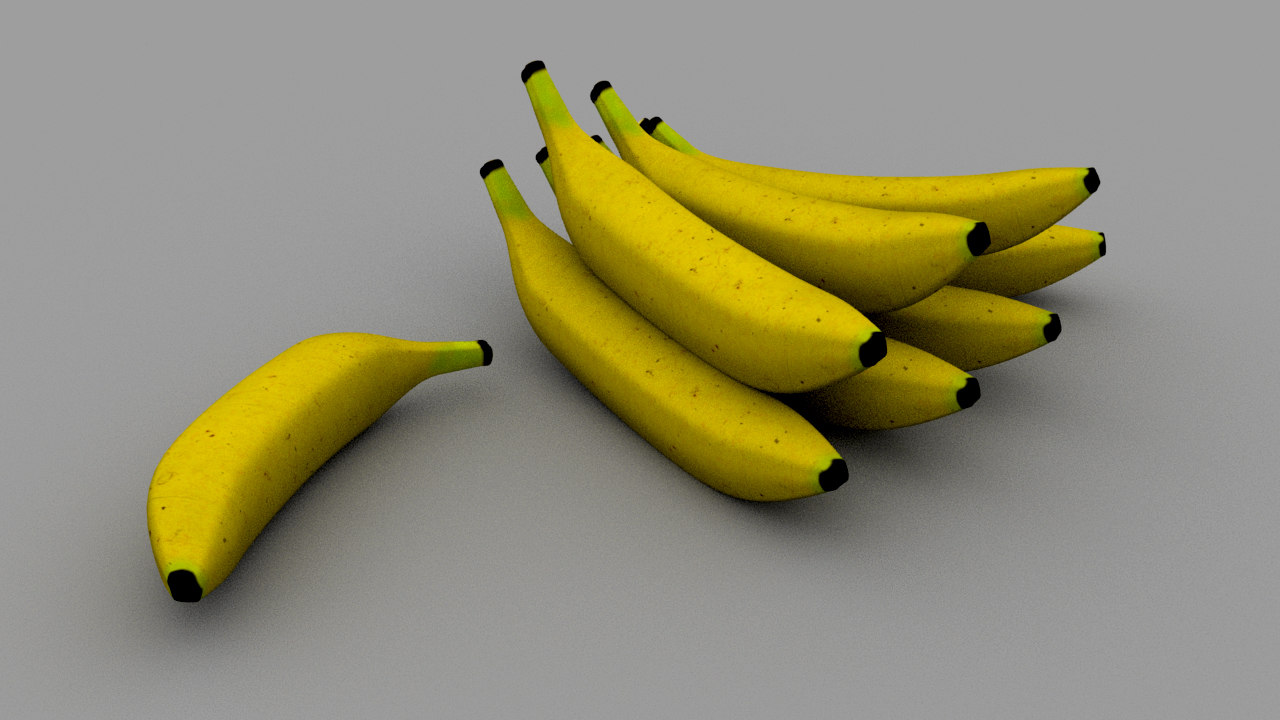 3D banana fruit model - TurboSquid 1491151
