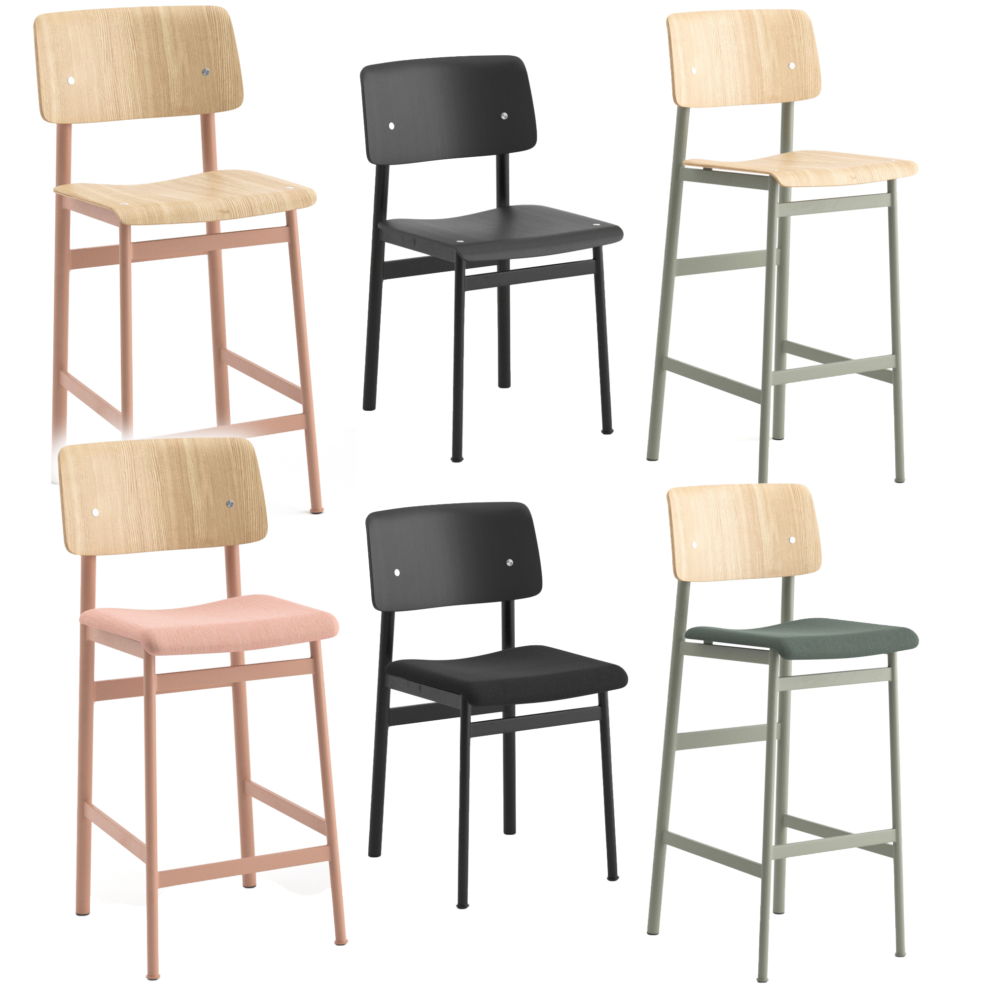 Loft chair muuto stool bar 3D model - TurboSquid 1491194