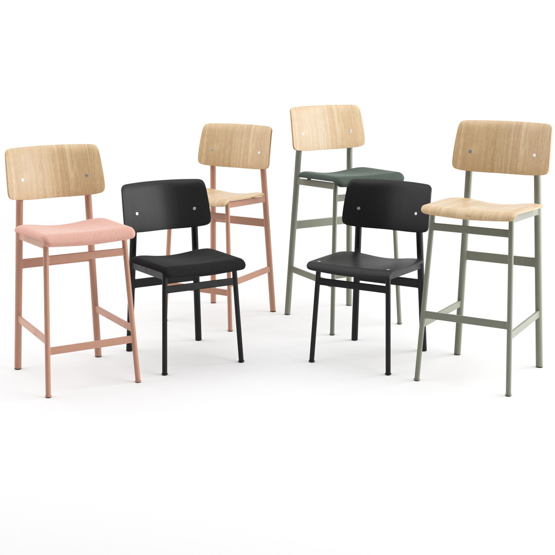 Loft chair muuto stool bar 3D model - TurboSquid 1491194