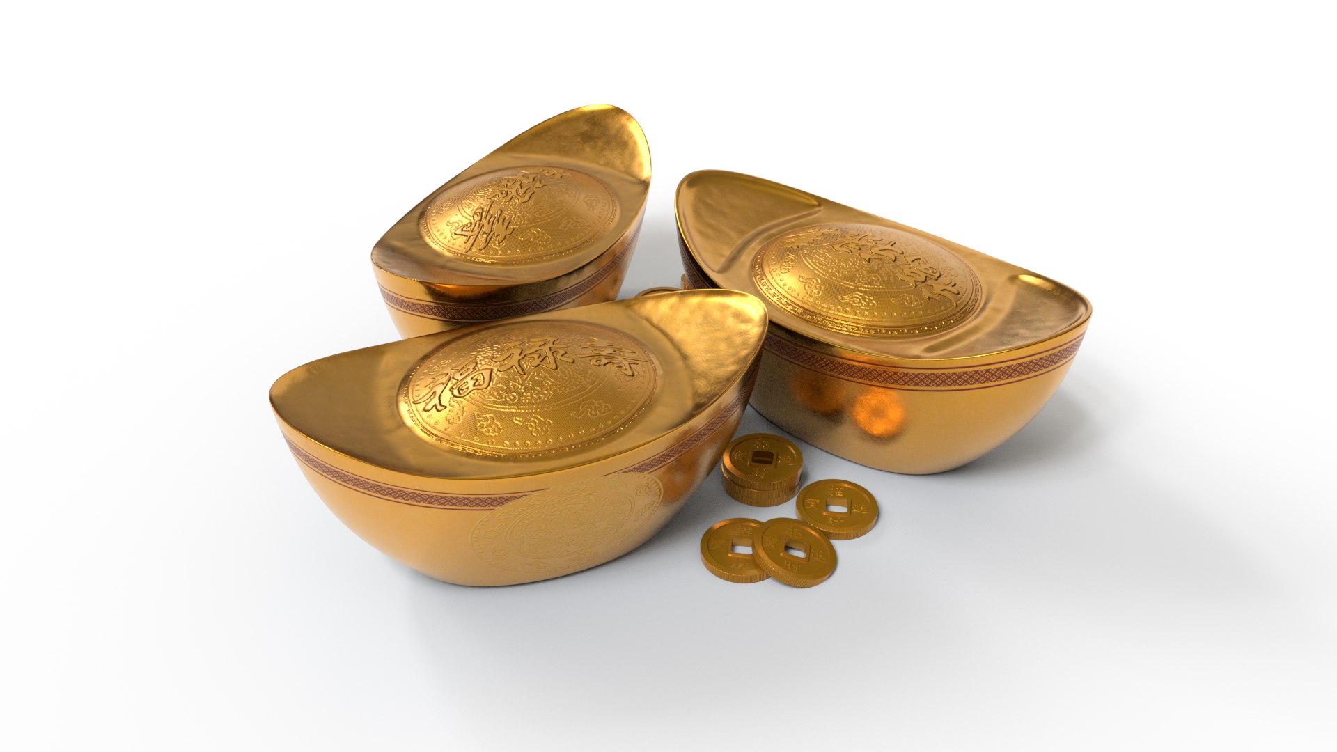 3D model gold ingot - TurboSquid 1491386