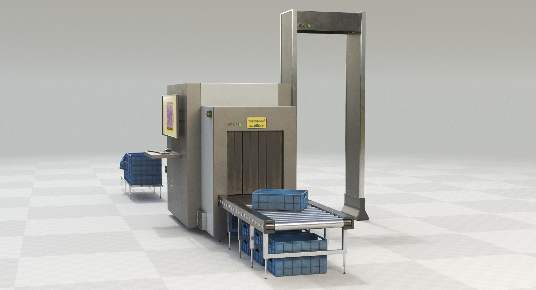 Airport scanner 3D model - TurboSquid 1491567