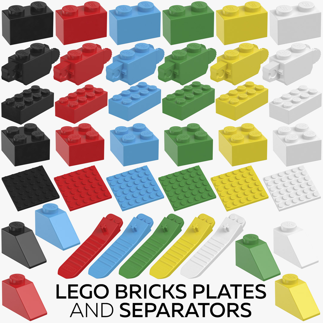 Lego bricks plates separators model - TurboSquid 1491575