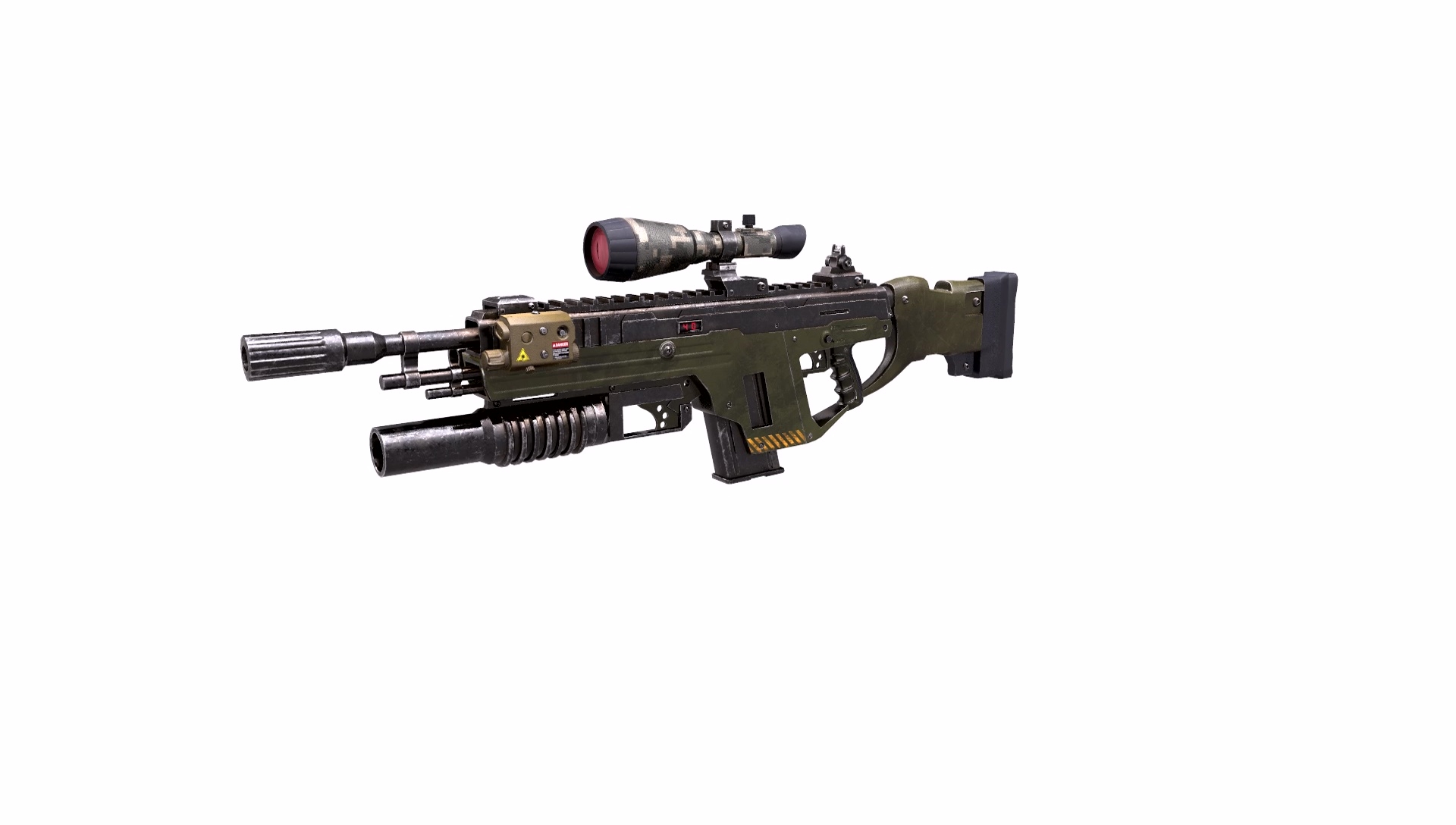 3D concept futuristic assault rifle model - TurboSquid 1488259