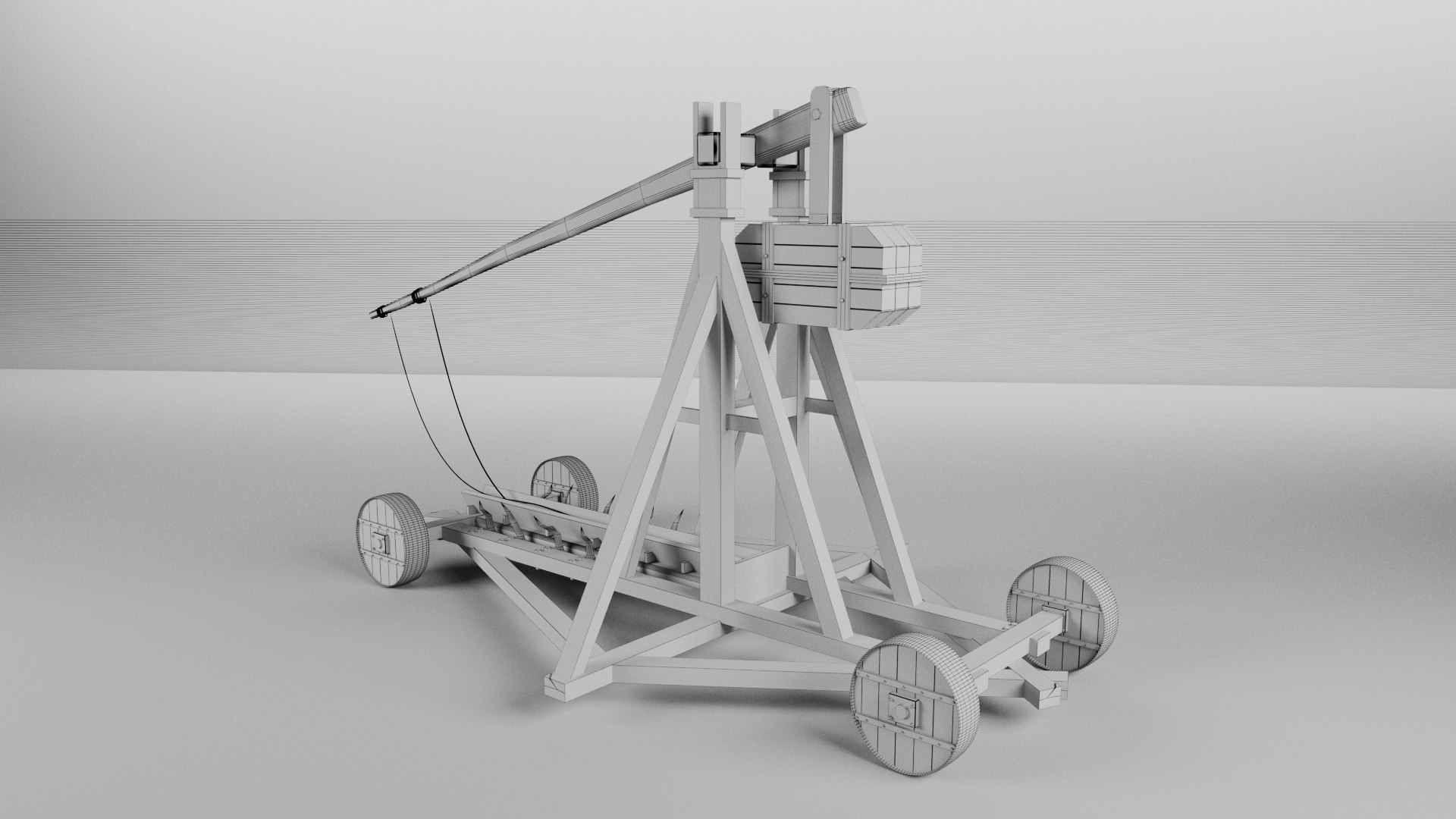3D medieval catapult - TurboSquid 1491788