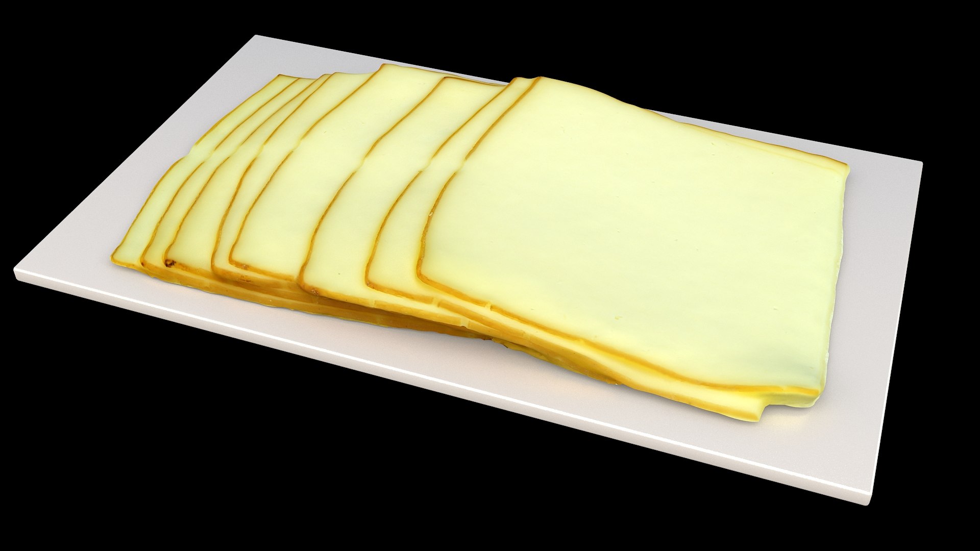 Sliced cheese 3D model - TurboSquid 1491873