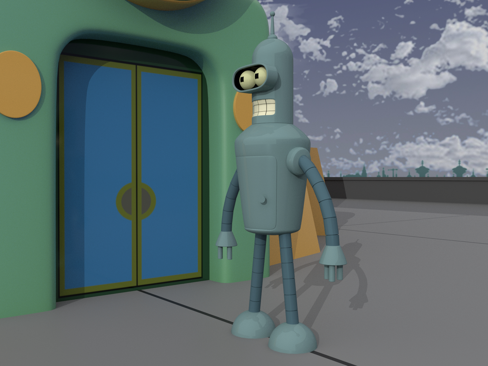 Cartoon futurama bender 3D model - TurboSquid 1491963