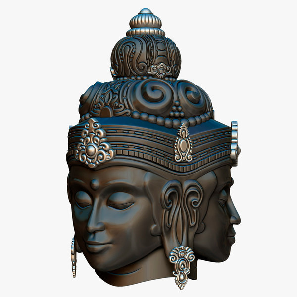 3D brahma faces statue - TurboSquid 1492209