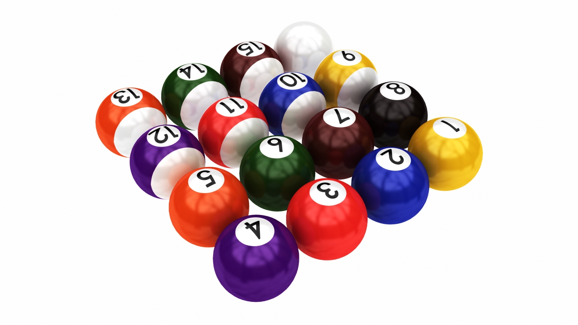 3D pool balls - TurboSquid 1492267