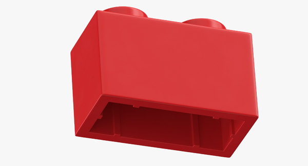 3D bright red lego bricks - TurboSquid 1492395